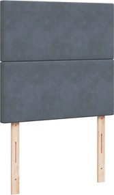 Box spring postel s matrací tmavě šedá 90x190 cm samet 3292209