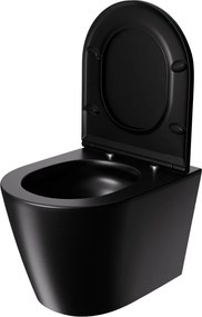 UPTrend Závěsný WC komplet bez příruby AMARO VORTEX TR2217R‑U18 včetně Soft-Close sedátka, černá mat