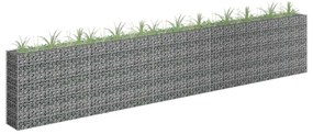 Gabionový vyvýšený záhon pozinkovaná ocel 450 x 30 x 90 cm 145647