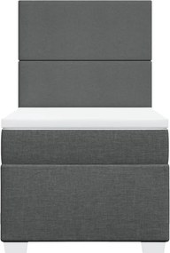 Box spring postel s matrací tmavě šedá 90x190 cm textil 3292637