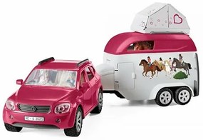 Schleich 42535 Dobrodružné auto s přívěsem a koněm