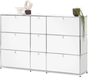 Tchibo - Komoda CN3 s 9 výklopnými dvířky, bílá
