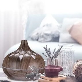 SIXTOL Palm šedé dřevo / Aroma difuzer / 500ml / 12 W / Automatické vy