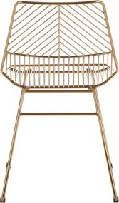 Kovová jídelní židle ve zlaté barvě District – Premier Housewares