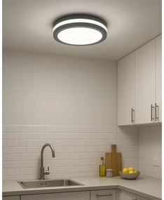 LED Stropní svítidlo se senzorem pohybu LED/20W/230V 3000/4000/6500K IP54 antr