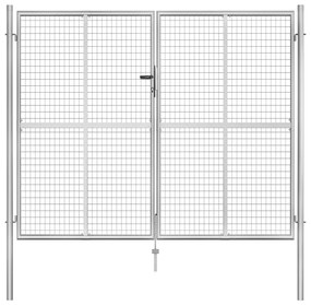 Zahradní branka pozinkovaná ocel 306 x 200 cm stříbrná
