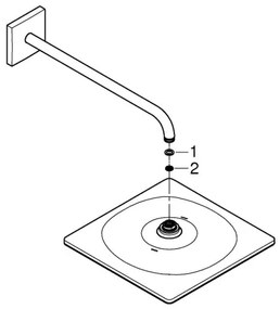 GROHE 26564000 - Set s hlavovou sprchou RAINSHOWER MONO 310 CUBE 422 mm chrom