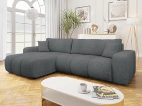Rohová rozkládací sedačka Larow Maxi Boucle, Potah: Coral 50