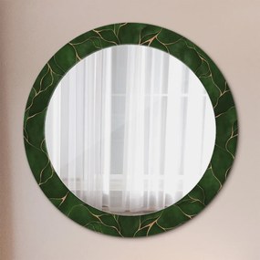 Kulaté dekorativní zrcadlo Abstraktní list fi 70 cm