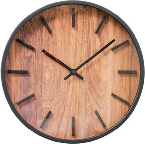 XXXLutz NÁSTĚNNÉ HODINY přírodní barvy, černá 30 cm - Nástěnné hodiny - 0048854456