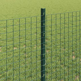 Svařovaná drátěná plotovina s tyčkami 10 x 0,8 m Zelená 3336443