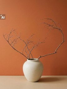Sinsay - Keramická váza s tečkovaným vzorem - bílá