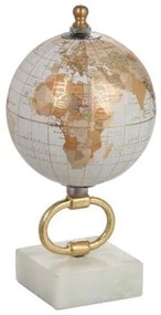 Glóbus na kovové zlaté noze Marble e-small - ∅10*20 cm