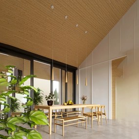 Sollux Lighting Závěsné svítidlo SULA 3P přírodní dřevo
