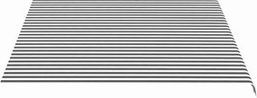 Náhradní plachta na markýzu antracitová a bílá 400 x 350 cm polyesterová 311988