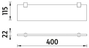 Nimco Police bez ohrádky, 40 cm BORMO - BR 11091B-40-26