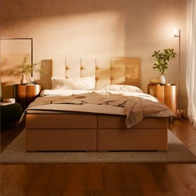 Manželská postel ELDA Velvet 180×200 cm světle šedá