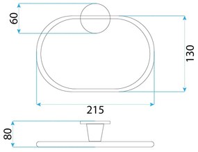 Rea Aristo, prstenový věšák na ručník, broušená ocel, REA-98502