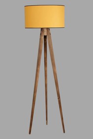 Stojací lampa Lambader 153 cm hnědá/žlutá