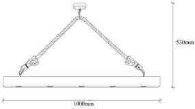 Lustr na lanku EREBOS 5xE27/100W/230V