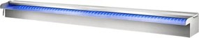 Barevné LED přelivy do bazénu s vodopádem z nerezové oceli 120 × 11,5 × 8 cm