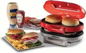 Ariete 205-00 Party Time červená / Gril na hamburgery / 1200W