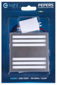 Schodišťové LED svítidlo Pepers, 1x LED 0,6w, 4000k, s