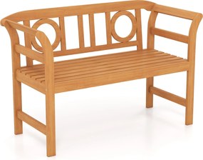 Costway Dřevěná lavice odolná proti povětrnostním vlivům s nosností do 360 kg