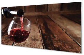 Obraz na skle Desky sklenice na víno 125x50 cm