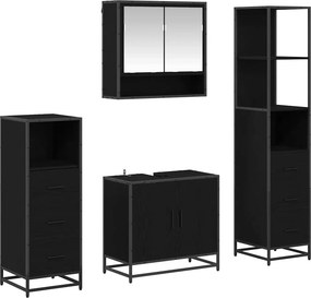 Sada koupelnového nábytku 4 ks Černý dub 65 x 33 x 60 cm 3402511