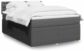 Box spring postel s matrací tmavě šedý 140 x 190 cm textil 3287466