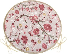 Bellatex Sedák EMA kulatý hladký Růžová 40 cm, (průměr)