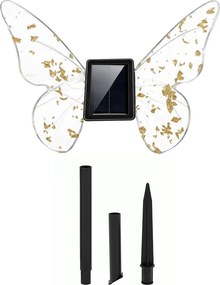 Exteriérové ​​solární zapichovací svítidlo Butterfly, RGB