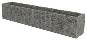 Gabionový vyvýšený záhon pozinkovaná ocel 540 x 90 x 100 cm 143554