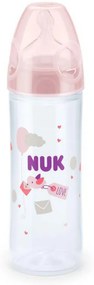 NUK First Choice láhev plastová silikonová savička New classic 250ml Růžová + tyrkysová
