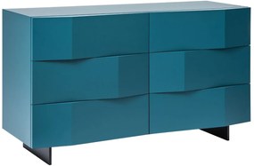 OnaDnes -20% Petrolejově modrá komoda Marco Barotti Linea Diamond 120 x 45 cm