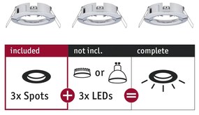 Paulmann 92482 Choose, sada bodovek 3x10W, chrom, průměr 7,8cm