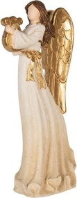 Dekorace figurka Anděl hrající na harfu - 28*16*63 cm