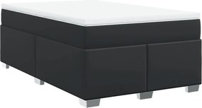 Box spring postel s matrací černá 120x190 cm umělá kůže 3285201