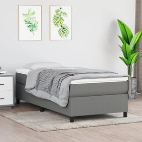 Rám postele s boxspringem tmavě šedá 100 x 200 cm textil 3120839