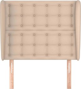 Čelo postele typu ušák cappuccino 103x23x118/128 cm umělá kůže 3118045