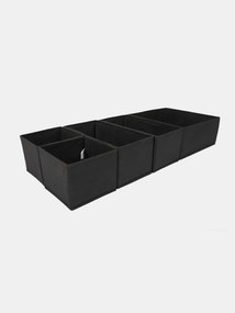 Sinsay - 5 pack skládacích organizérů do skříně - černá