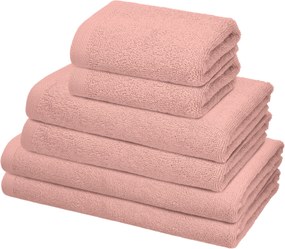 Livarno® Sada froté ručníků, 6dílná (světle růžová)
