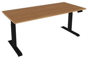 NOBL Dynamic + Elektr. nastavitelný polohovací stůl 180x80 s pamětí Dynamic + Dekor stolové desky: olše, Barva podnože: černá