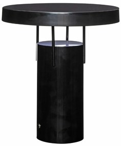 OnaDnes -20% Černá kovová nabíjecí stolní LED lampa Hübsch BringMe