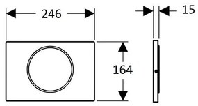 Geberit Sigma10 Ovládací tlačítko kartáčovaný chrom 115.787.SN.5