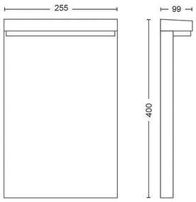 PH 17455/30/P7 HUE Nyro VENKOVNÍ SLOUPEK LED 13,5W 1000lm 2200-6500K IP44, černá - PHILIPS HUE (915005841601)