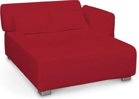 Potah na pohovku Mysinge dlouhý barva červená látka pletený vzor