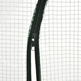 Skleník Outsunny, 180 x 100 x 168 cm, fóliový skleník s rolovacími dveřmi, skleník, rajčatový domek s horním oknem, PE fólie, zimní skleník pro zahra…