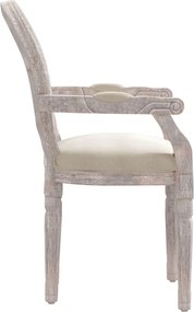 vidaXL Jídelní židle 54 x 56 x 96,5 cm samet [344480] Barva: Béžová